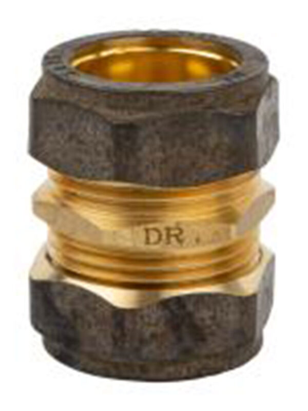 Compression Brass Coupler CXC 22mm SABS - Plumbizarre